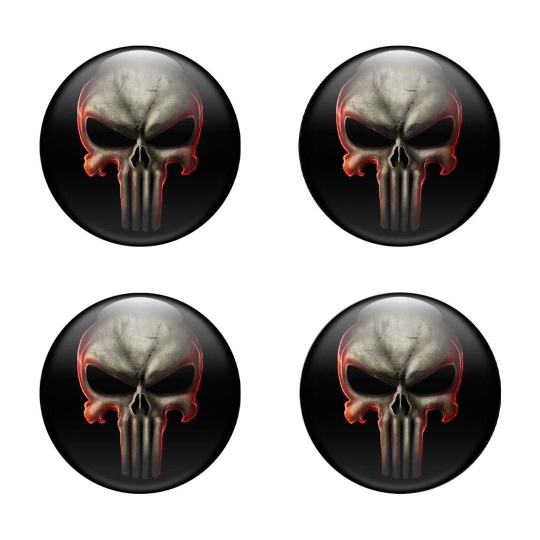 Set X 4 X 40mm-120mm Silikon 3D Hand Made Inspired by Scull Punisher ...