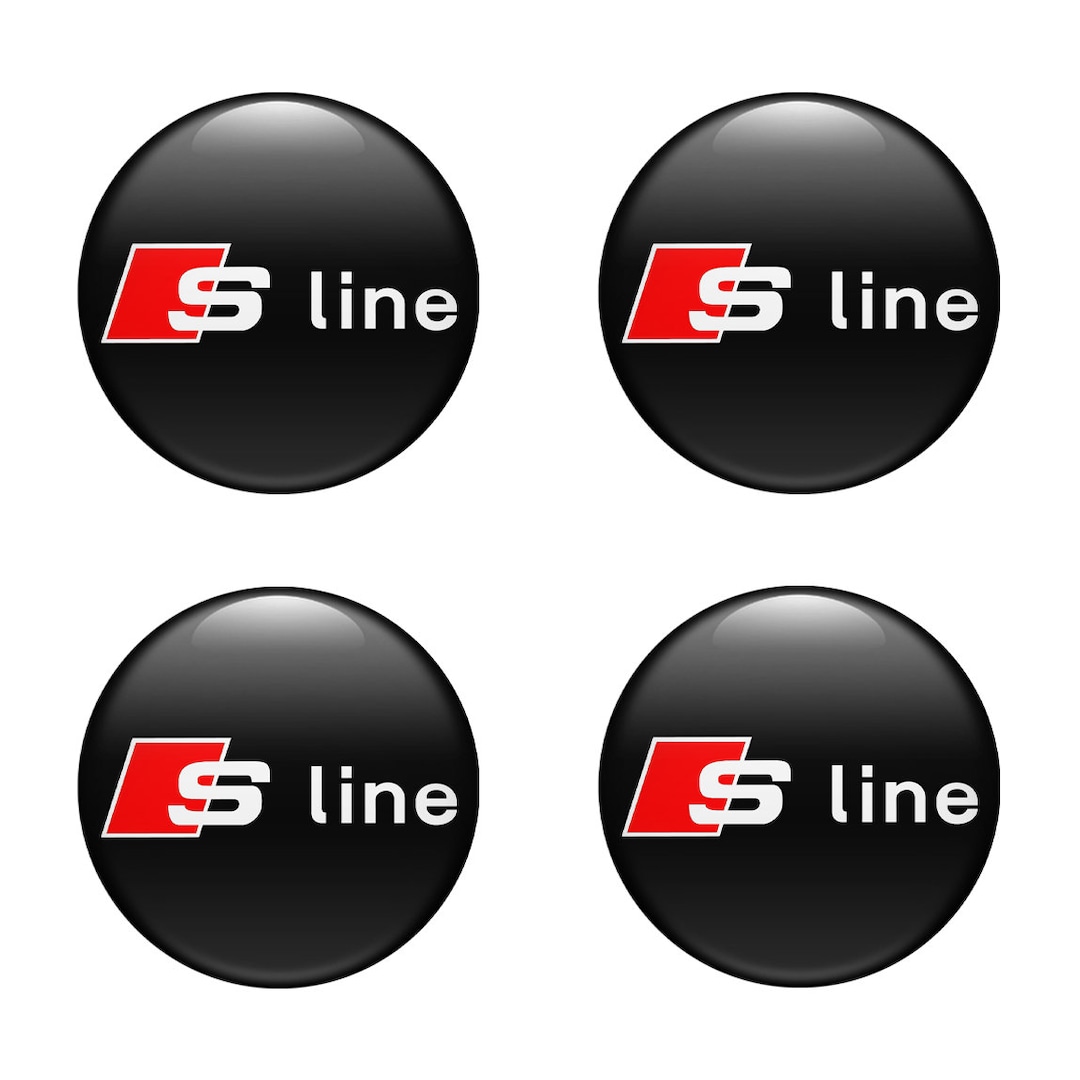 Audi S Line Logo Set 4x30-120mm Silicone Sticker for Wheel - Etsy
