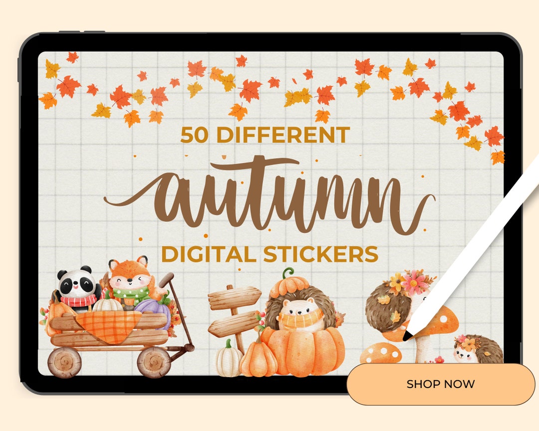 Seasonal Digital Stickers (fall Digital Stickers), Instant Download ...