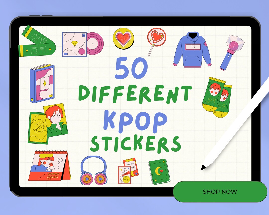 50 Digital Kpop Korean Sticker Pack, Digital Stickers, Png Stickers ...