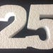 Number 25 Cutout EPS Foam ,25th Anniversary, Birthday, Class Reunion ...