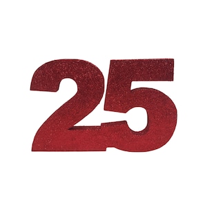 Number 25 Cutout EPS Foam ,25th Anniversary, Birthday, Class Reunion ...