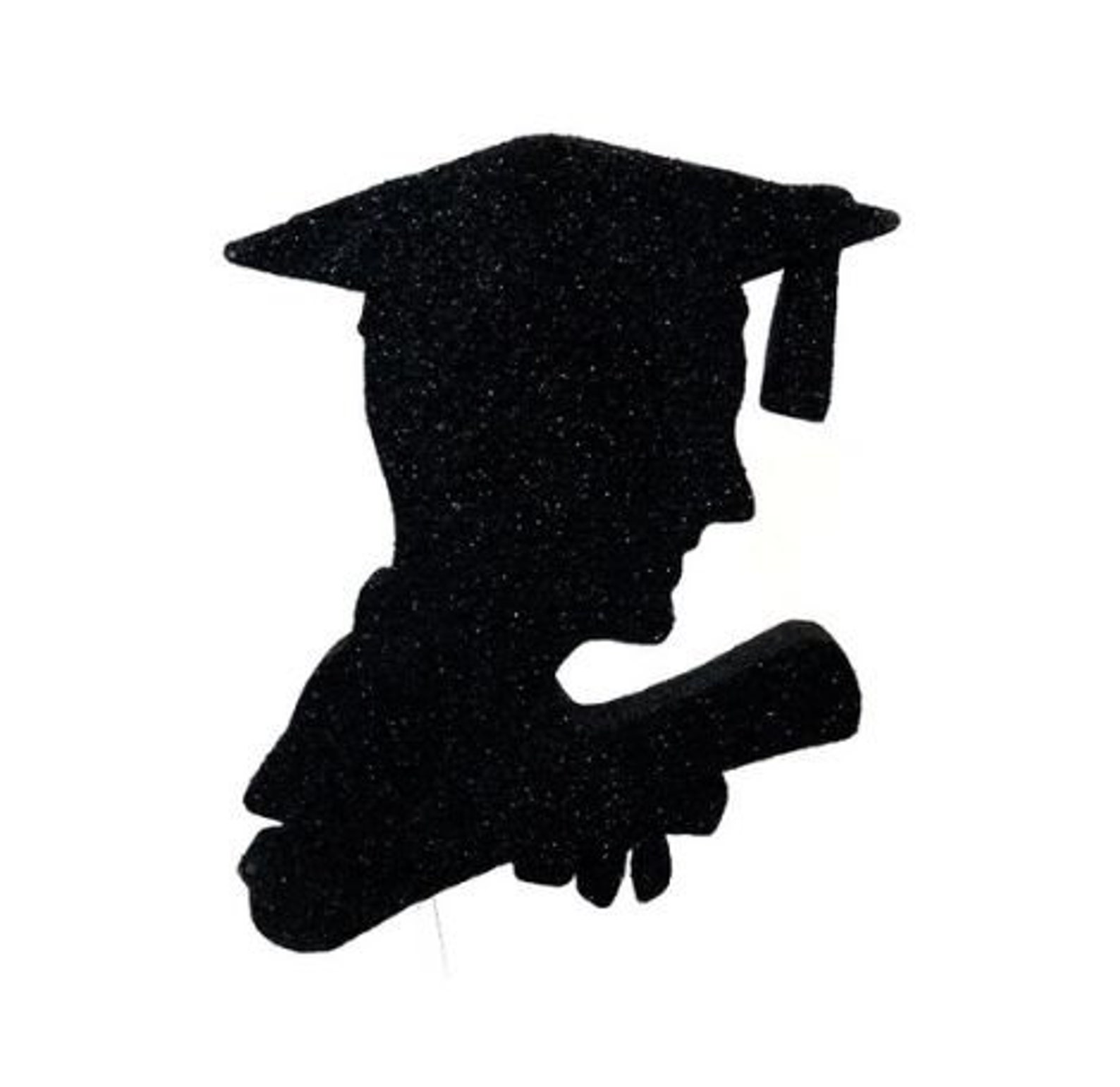 Graduation Silhouette Boy Face Cut Out, Graduation Table Decorations ...