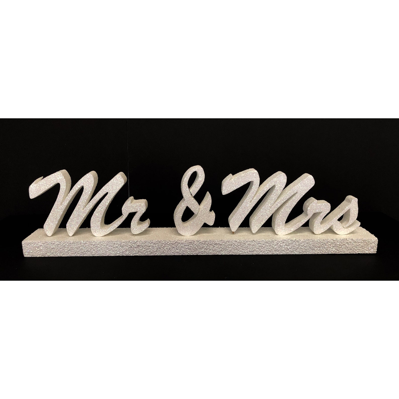 Mr and Mrs Script Name Glittered Cut Out Boards for Wedding - Etsy