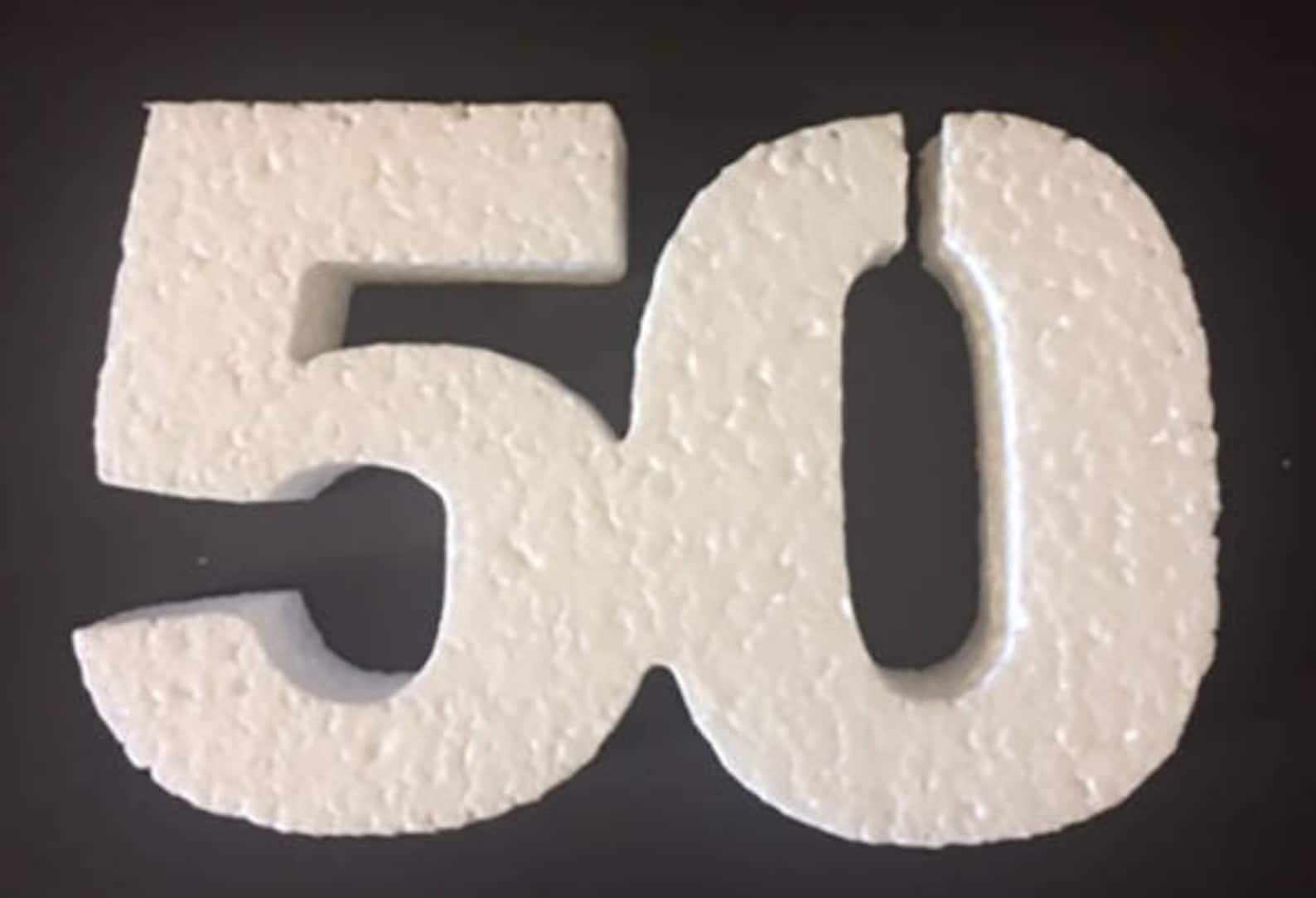 Number 50 Cutout Foam for Class Reunion50th Anniversary 50th - Etsy UK