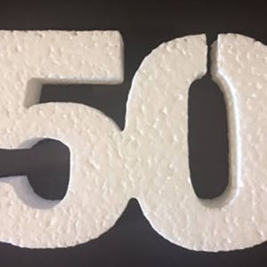 Glittered Number 50 Cutout, 50th Birthday, Anniversary, Reunion Decor ...