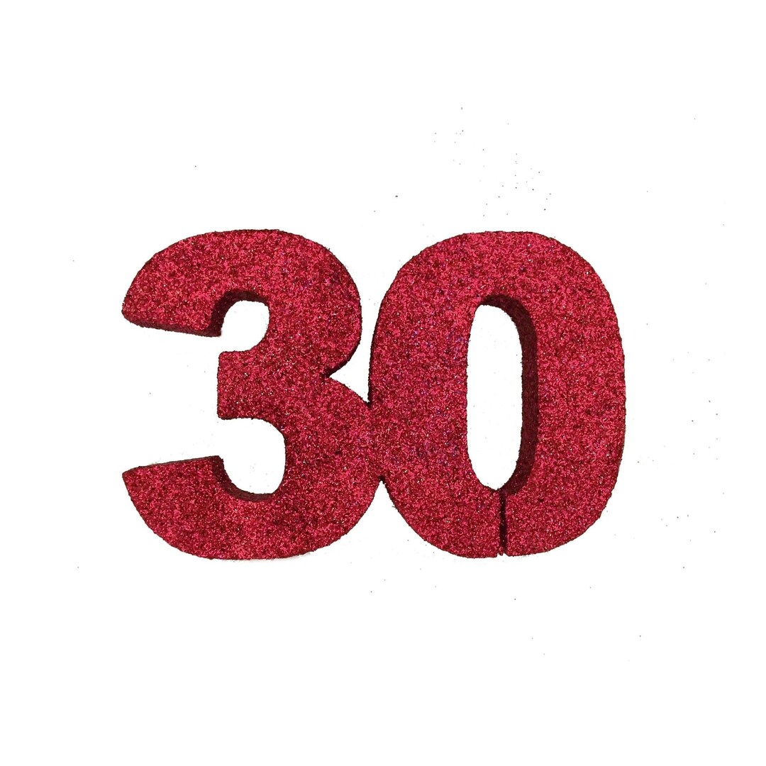 Number 30 Cutout Foam for Class Reunion, 30th Anniversary, 30th ...