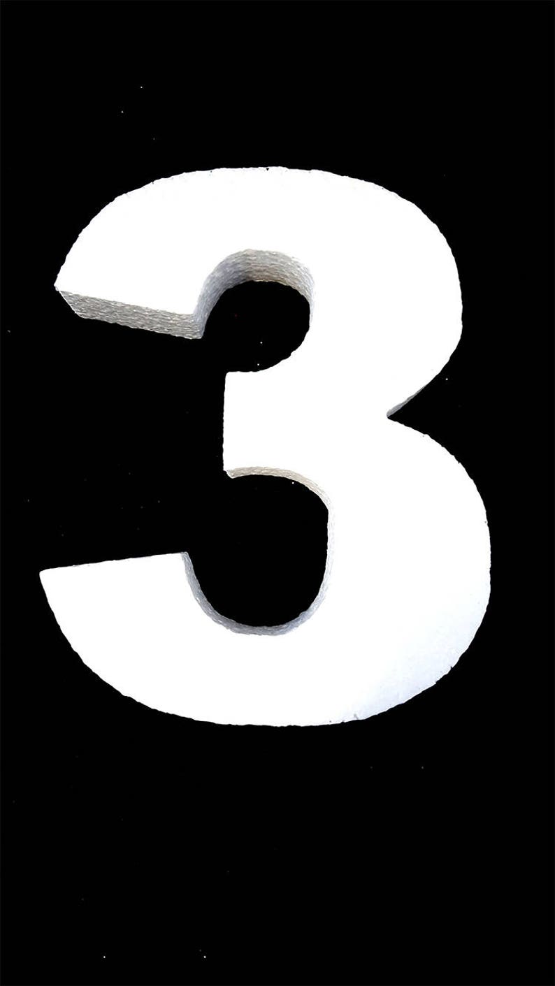 Foam Numbers Block Style One Digit Numbers 1.5 Inch Thick for - Etsy