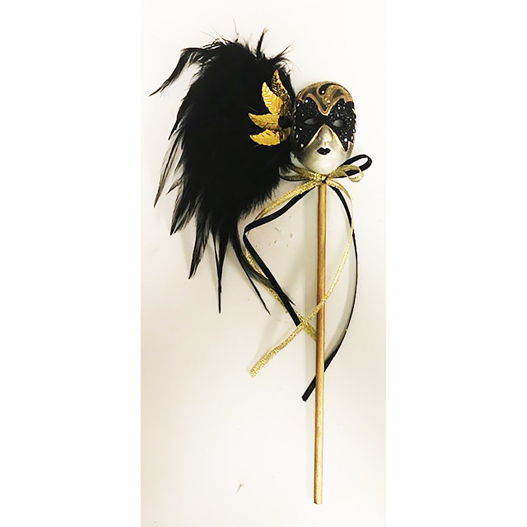 Mask Scepter Wand Decoration, Cake Topper, Masquerade Mask Scepter ...