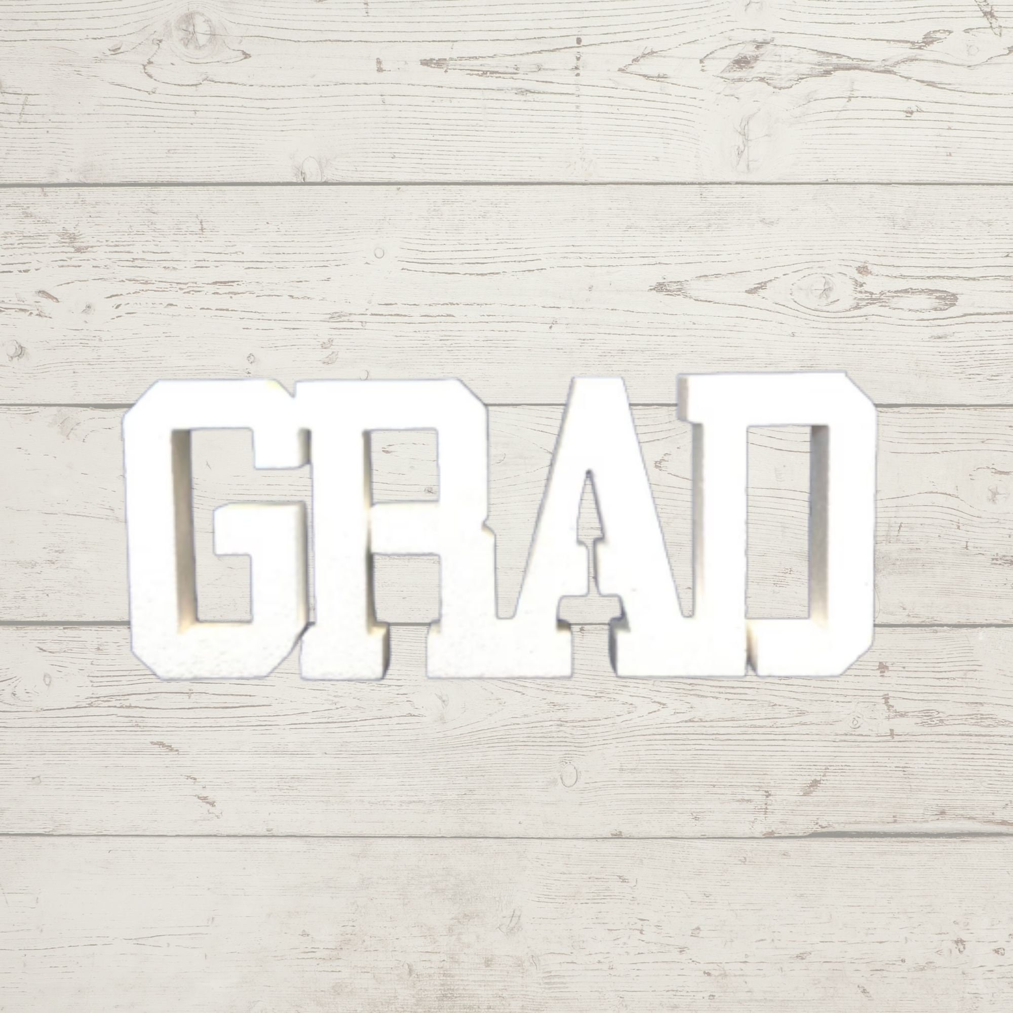 GRAD Foam Cutout for Graduation. Use for Table Decorations or - Etsy