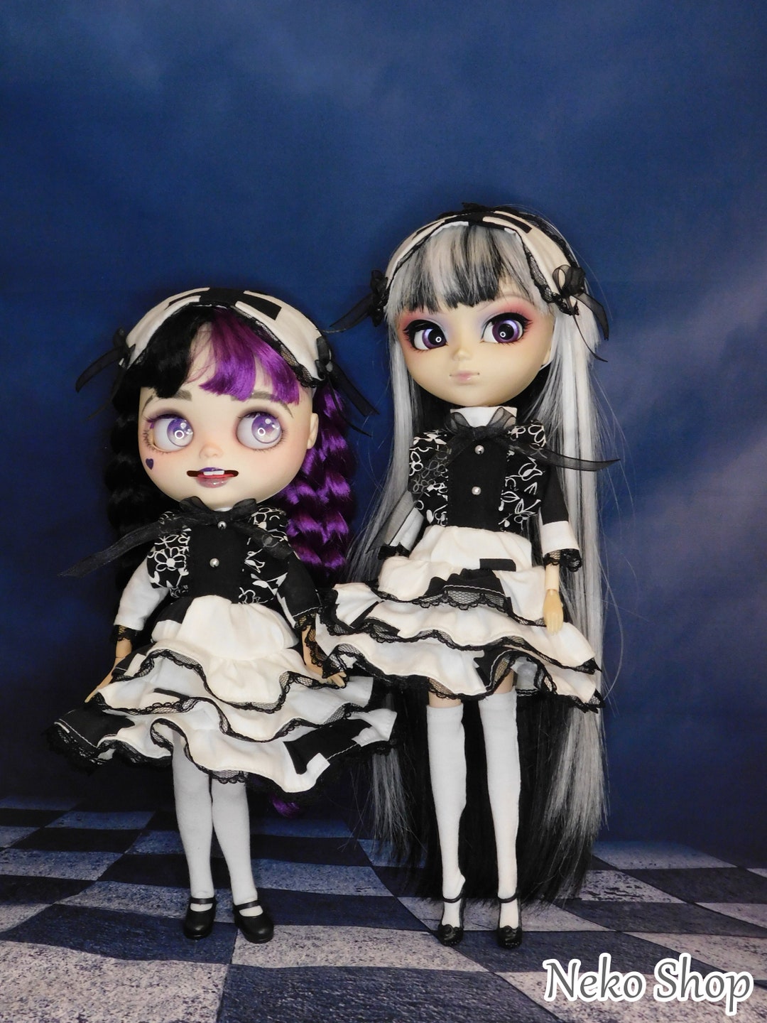 Gothic Lolita Set, Dress, Cap and Socks for Blythe and Pullip Dolls - Etsy