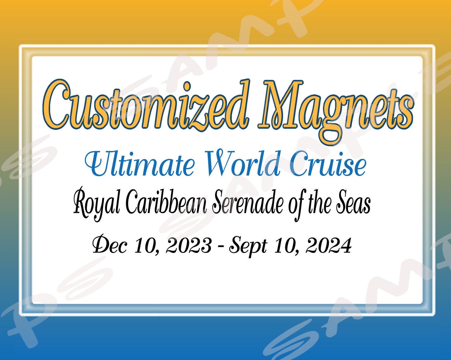 CUSTOM MADE Royal Caribbean Ultimate World Cruise MAGNET 5x7 or 8x10 - Etsy CUSTOM MADE Royal Caribbean Ultimate World Cruise MAGNET 5x7 or 8x10 - Etsy