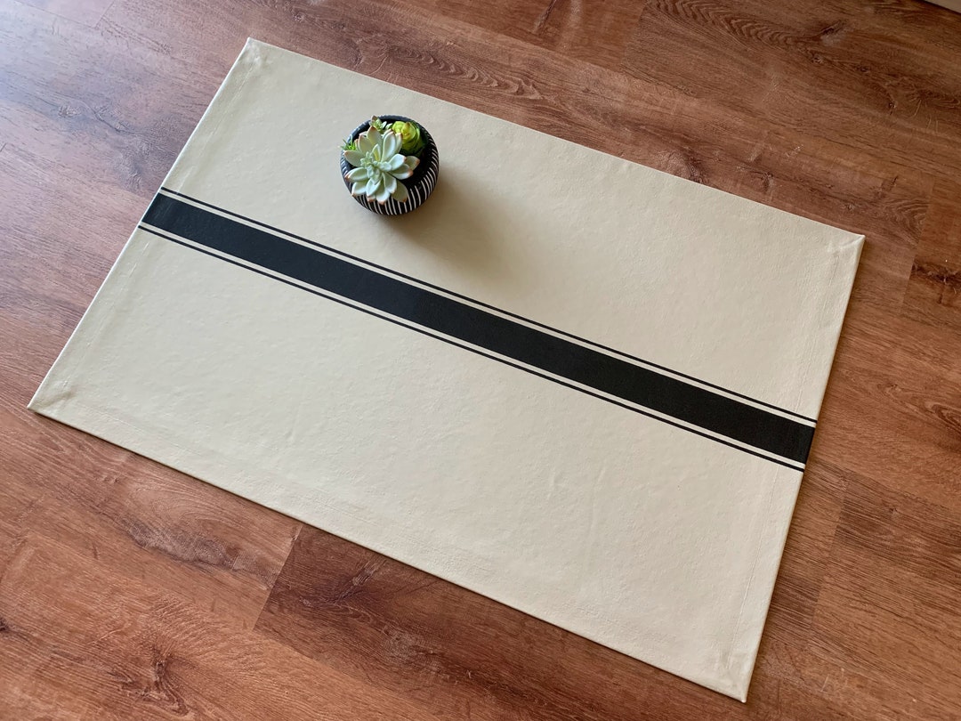 Floor Cloth, Painted Rug, Painted Floorcloth, Handmade Canvas Rug ...