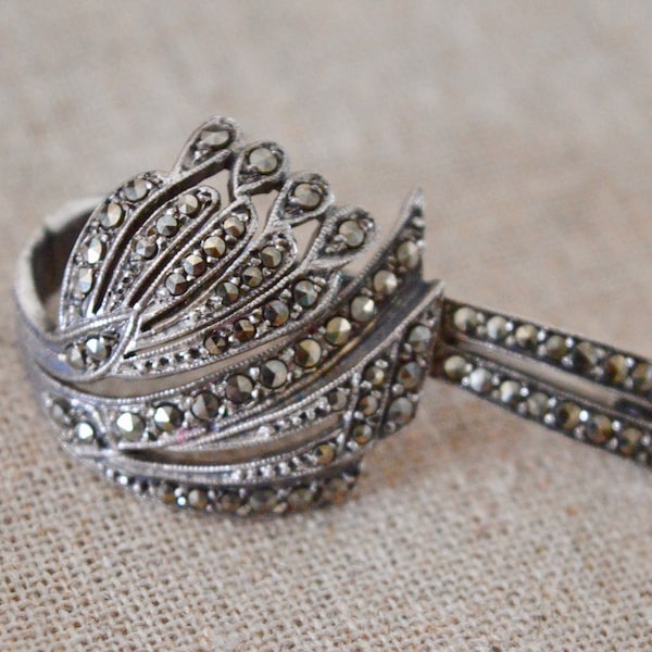 Marcasite Brooch - Etsy UK