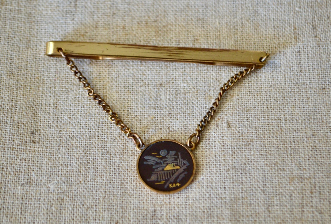 Vintage Tie Bar, Tie Bar, Tie Bars in Uk, Damascene Tie Bar, Japanese ...
