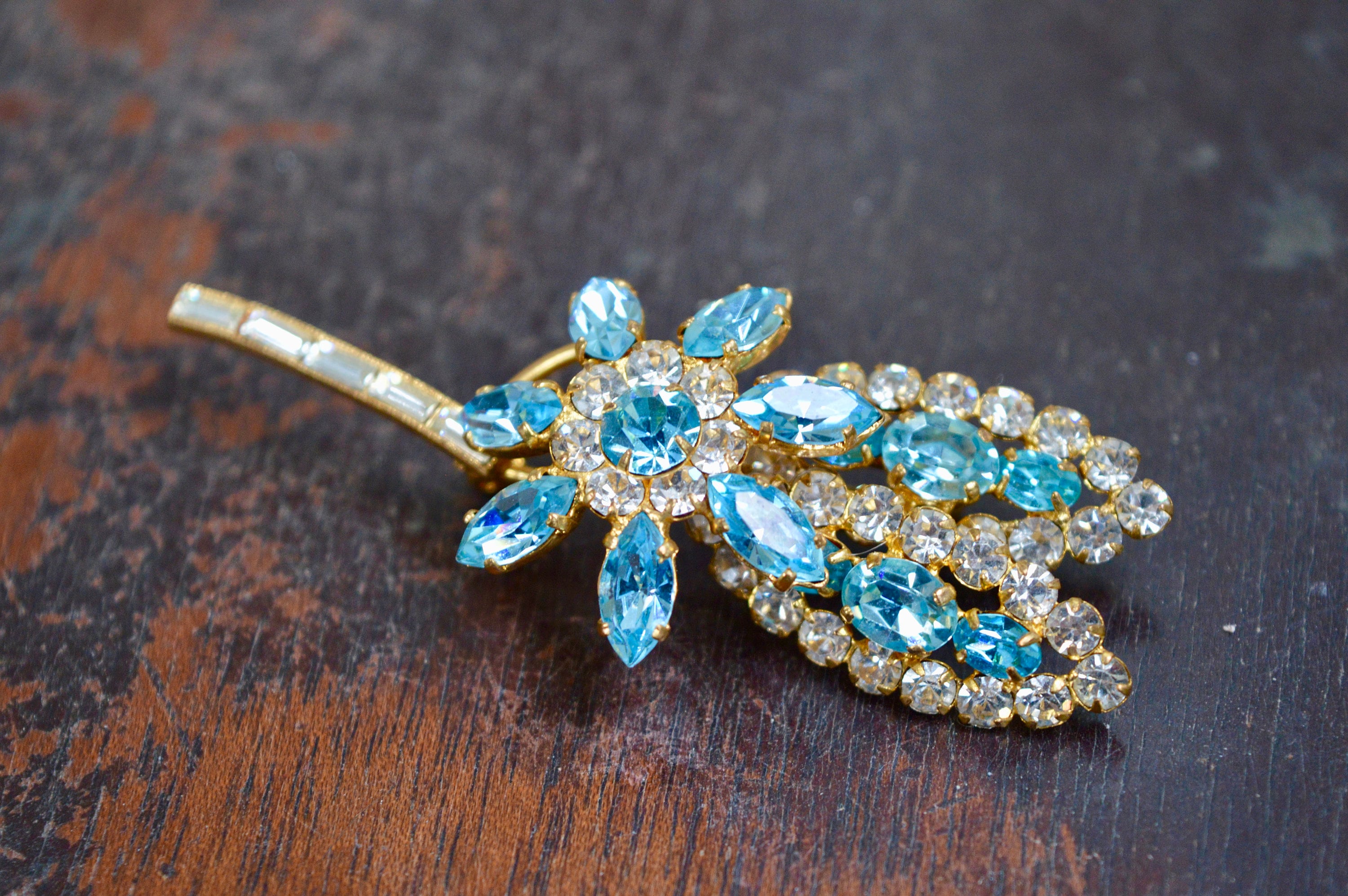 Broche vintage Broche floral Bisutería Broches en el Reino - Etsy España