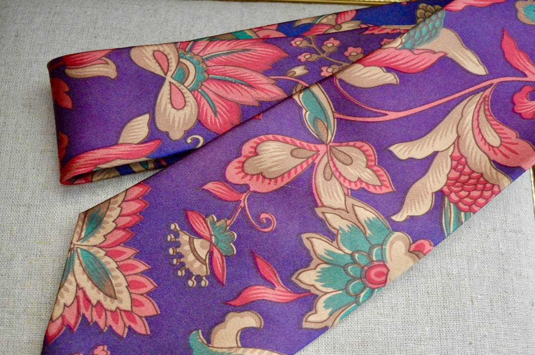 Vintage Tie, Necktie, Tie, Vintage Necktie, Floral Tie, Floral Necktie ...