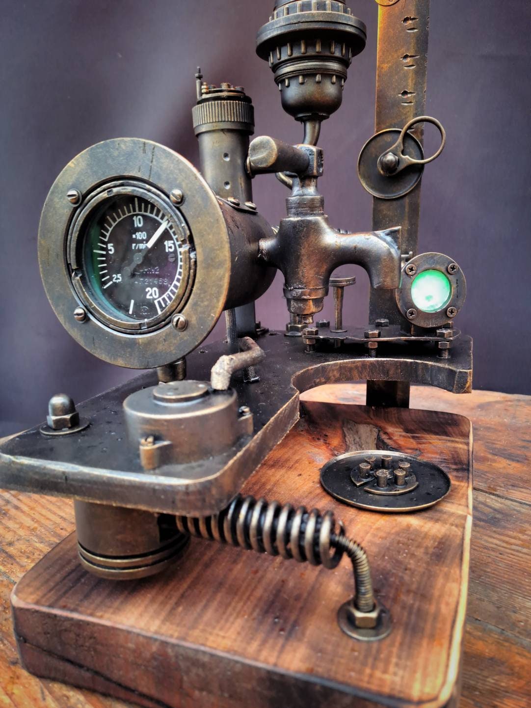 Steampunk Table Lamp With Magnifying Glass Steampunk - Etsy