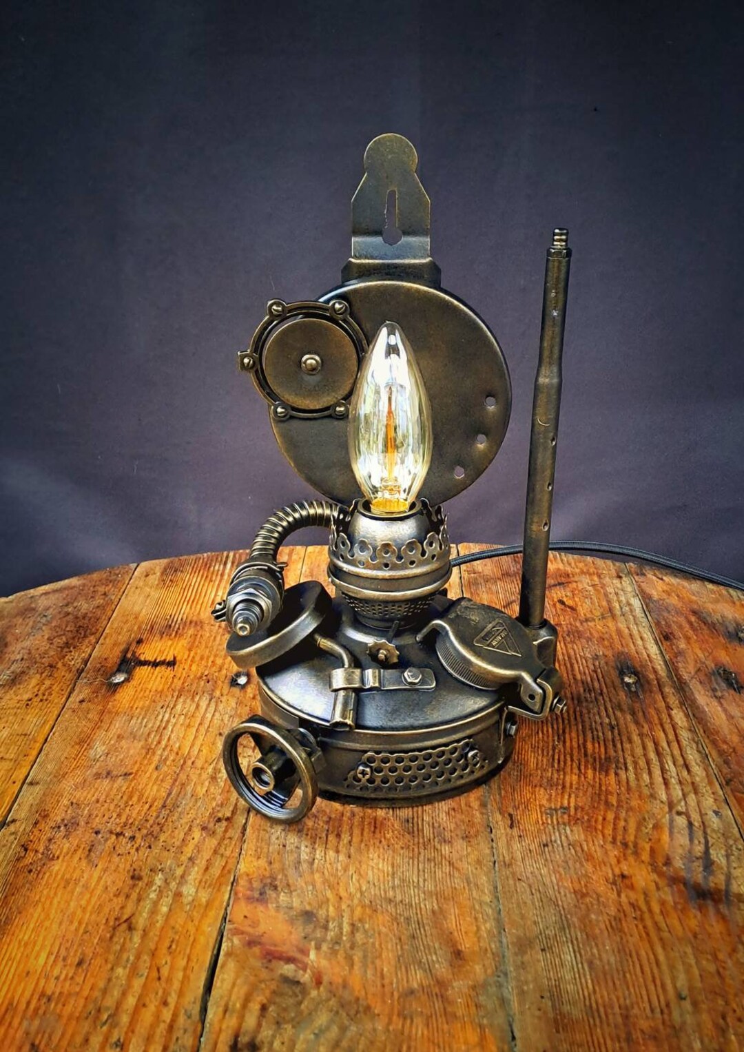 Steampunk Table Lamp, Wall Lamp, Rustic Industrial Desk Lamp, Reading ...