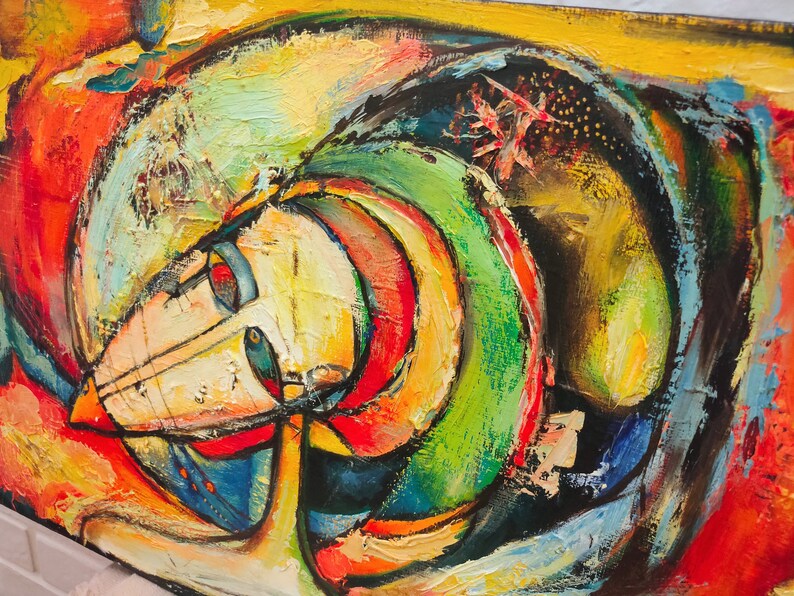 Modern Oil Original Painting Woman Wall Art Special Gift Palette Knife ...