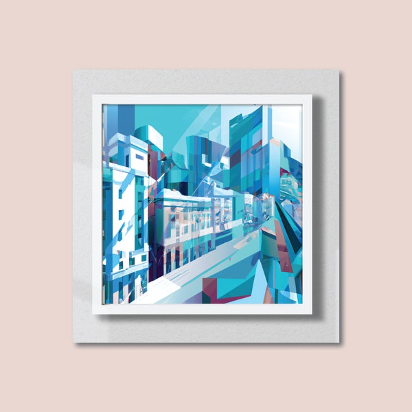 Cubist Cityscape - Etsy