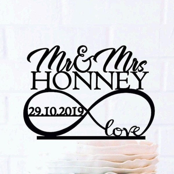 Infinity Cake Topper - Etsy