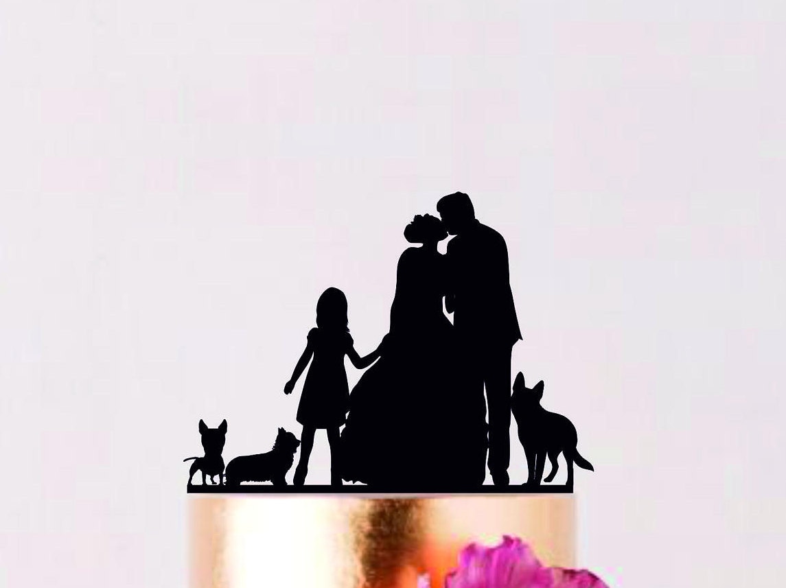 Boda familia topper de la torta topper de encargo de la boda - Etsy España