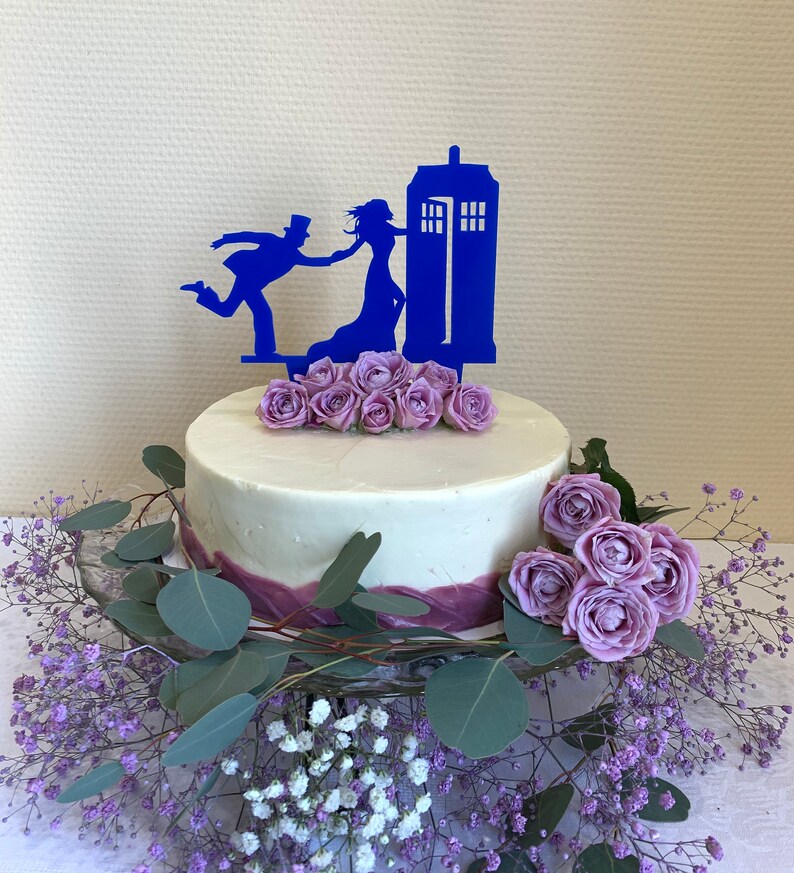 Running to the Police Call Box Wedding Cake Topper Police - Etsy