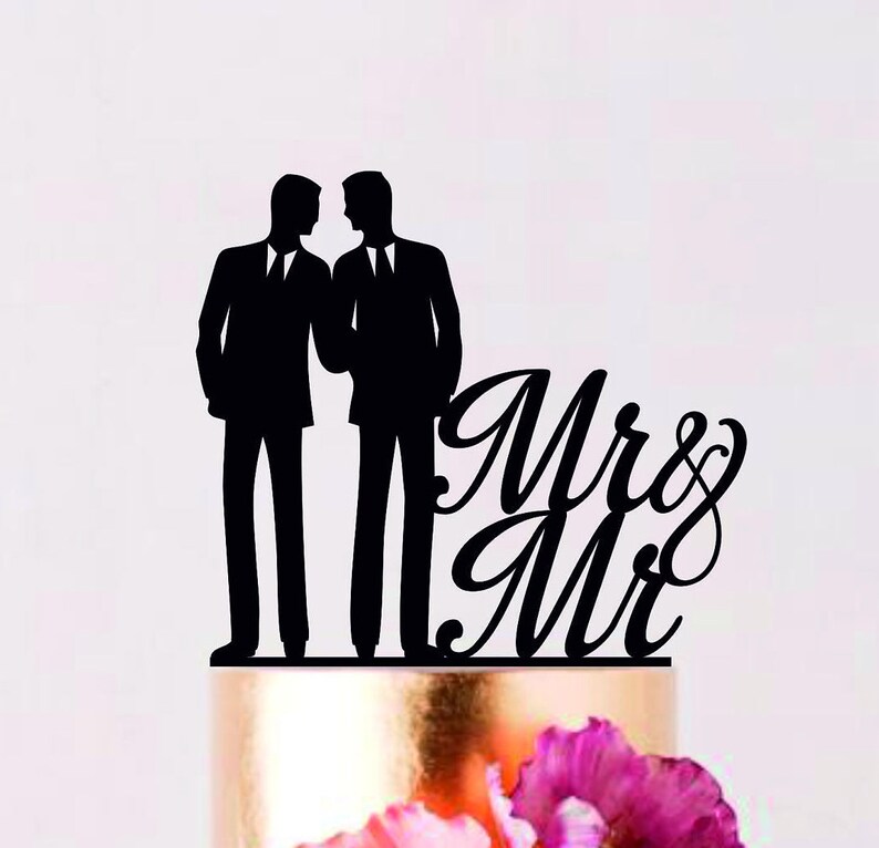 Same Sex Wedding Cake Topper Gay Topper Custom Wedding Cake Etsy