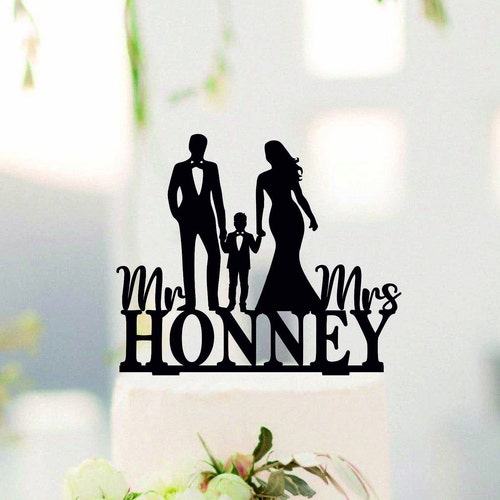 Custom Family Cake Topper With Boypersonalized Family Wedding - Etsy