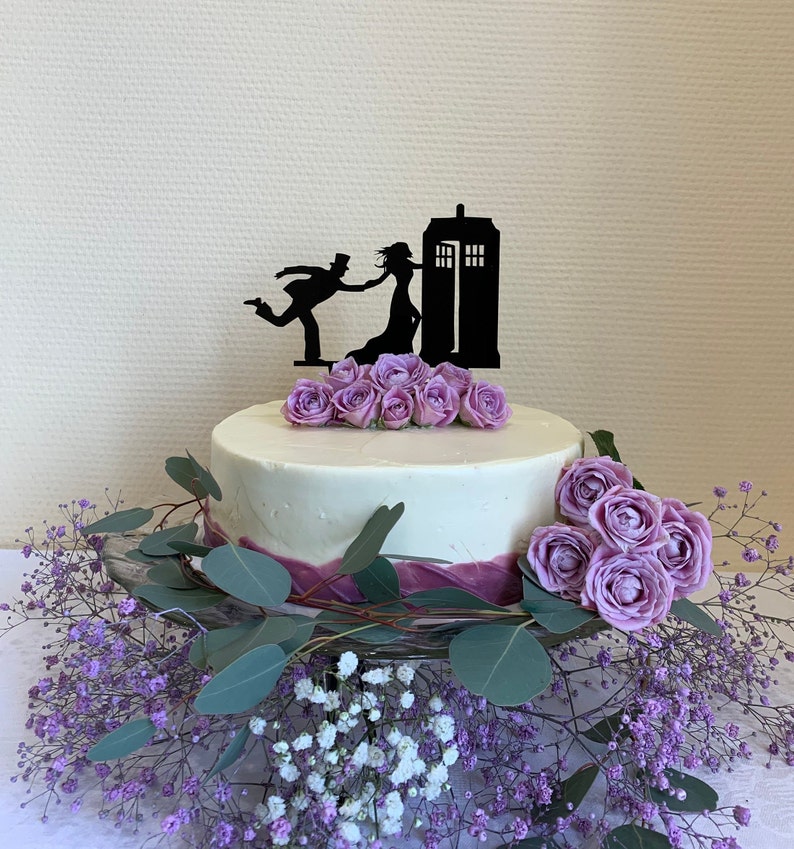 Running to the Police Call Box Wedding Cake Topper Police - Etsy