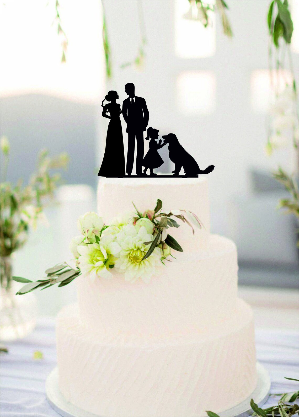 Family Cake Topper Custom Wedding Topper Bride and Groom With - Etsy