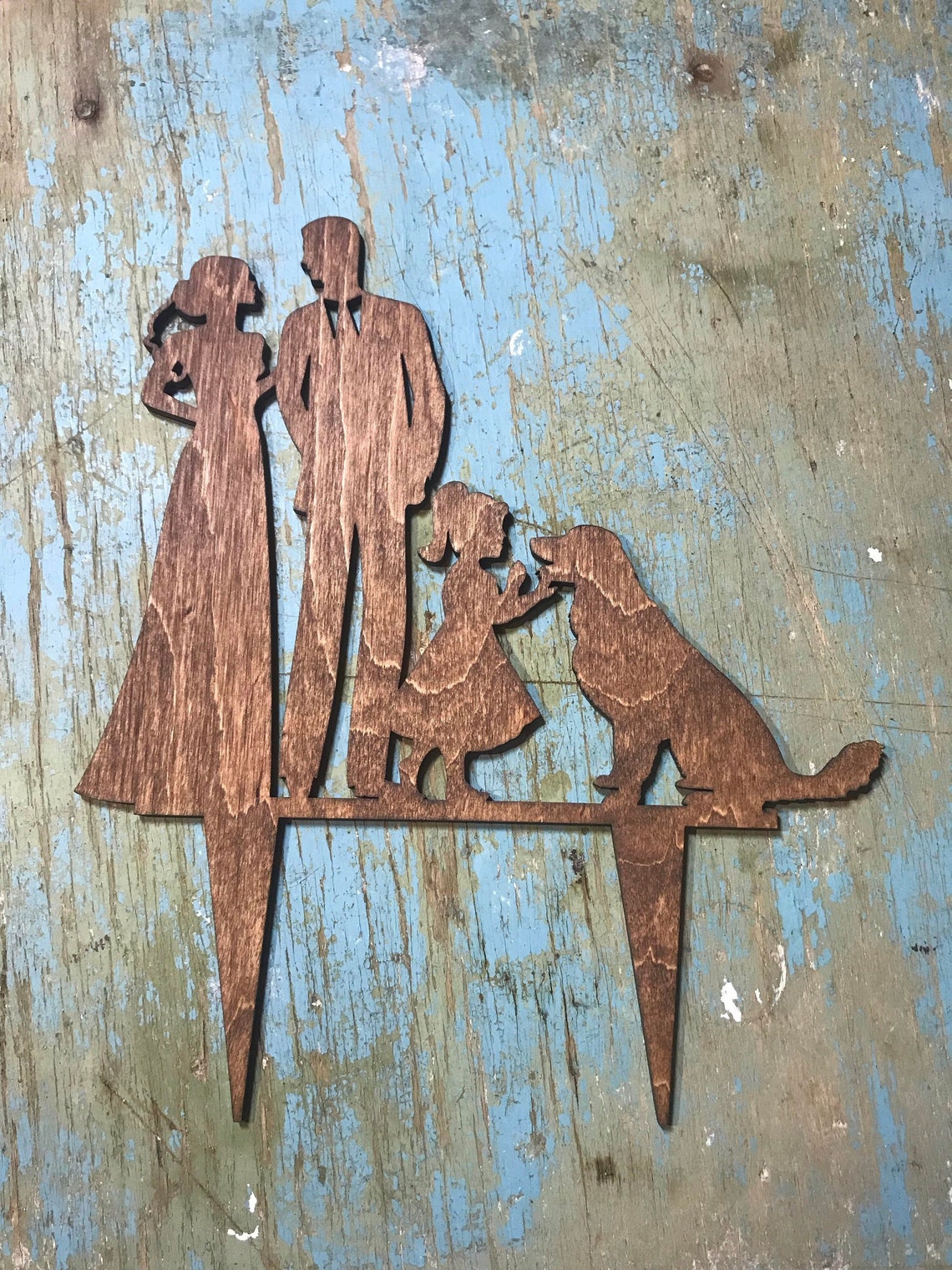 Family Cake Topper Custom Wedding Topper Bride and Groom With - Etsy