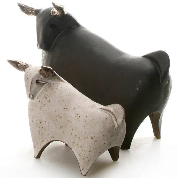 Ceramic Bull - Etsy