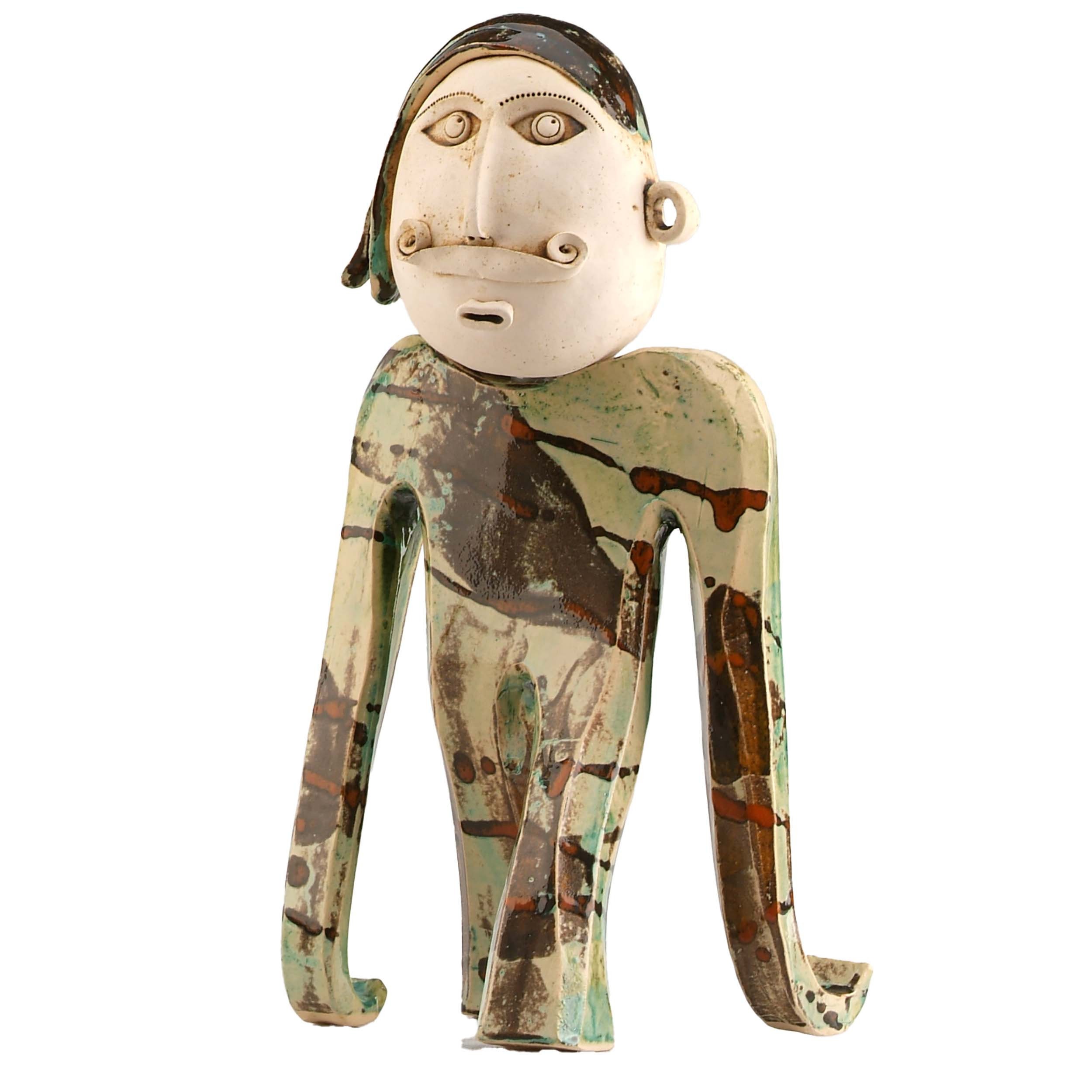 Large Handmade Contemporary Ceramic Large Figurine of a Quirky ...