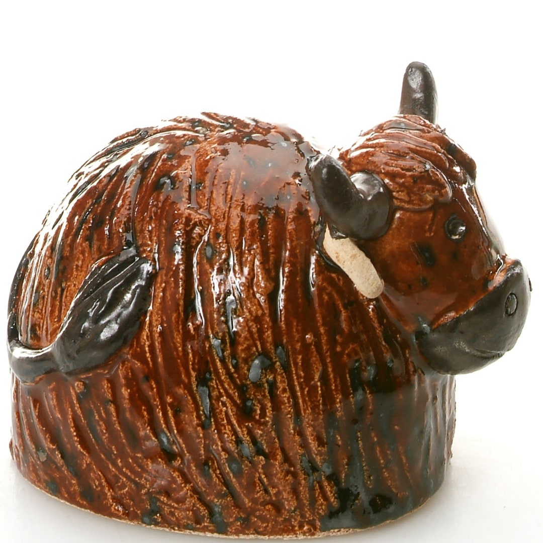 Ceramic Highland Cow in Red Glaze Quirky and Unique Gift - Etsy