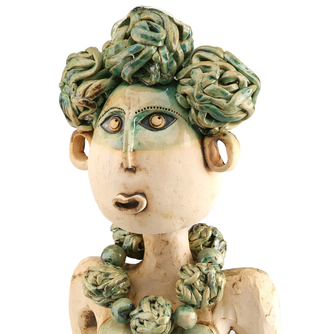 Contemporary Ceramic Female Bust Handmade Sculpture - Etsy