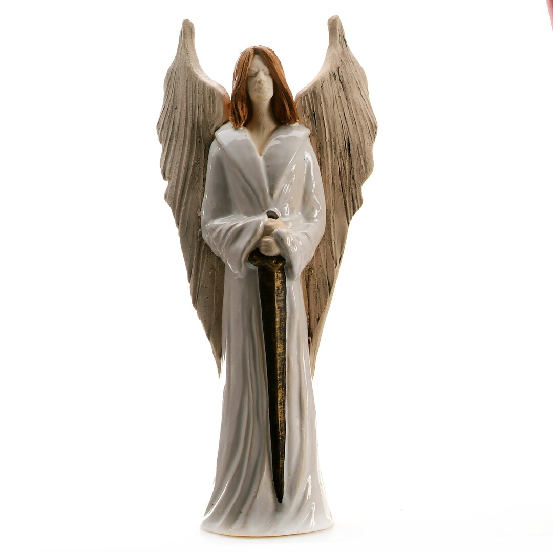 Large Ceramic Statue Archangel Michael With Sord Hand Made Statement ...