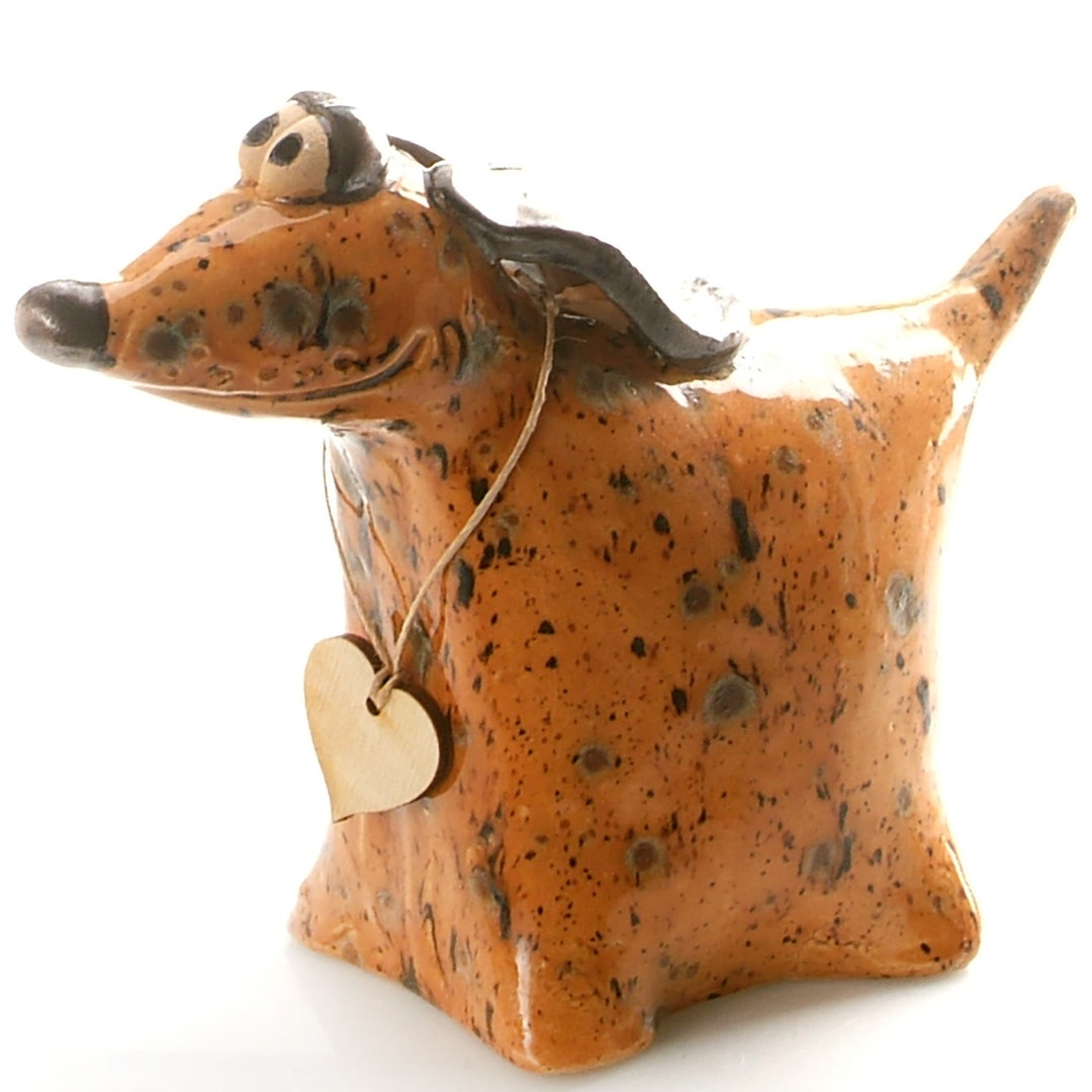 Ginger Ceramic Greyhound Statue Gift for Dog Lovers Quirky Gift With ...
