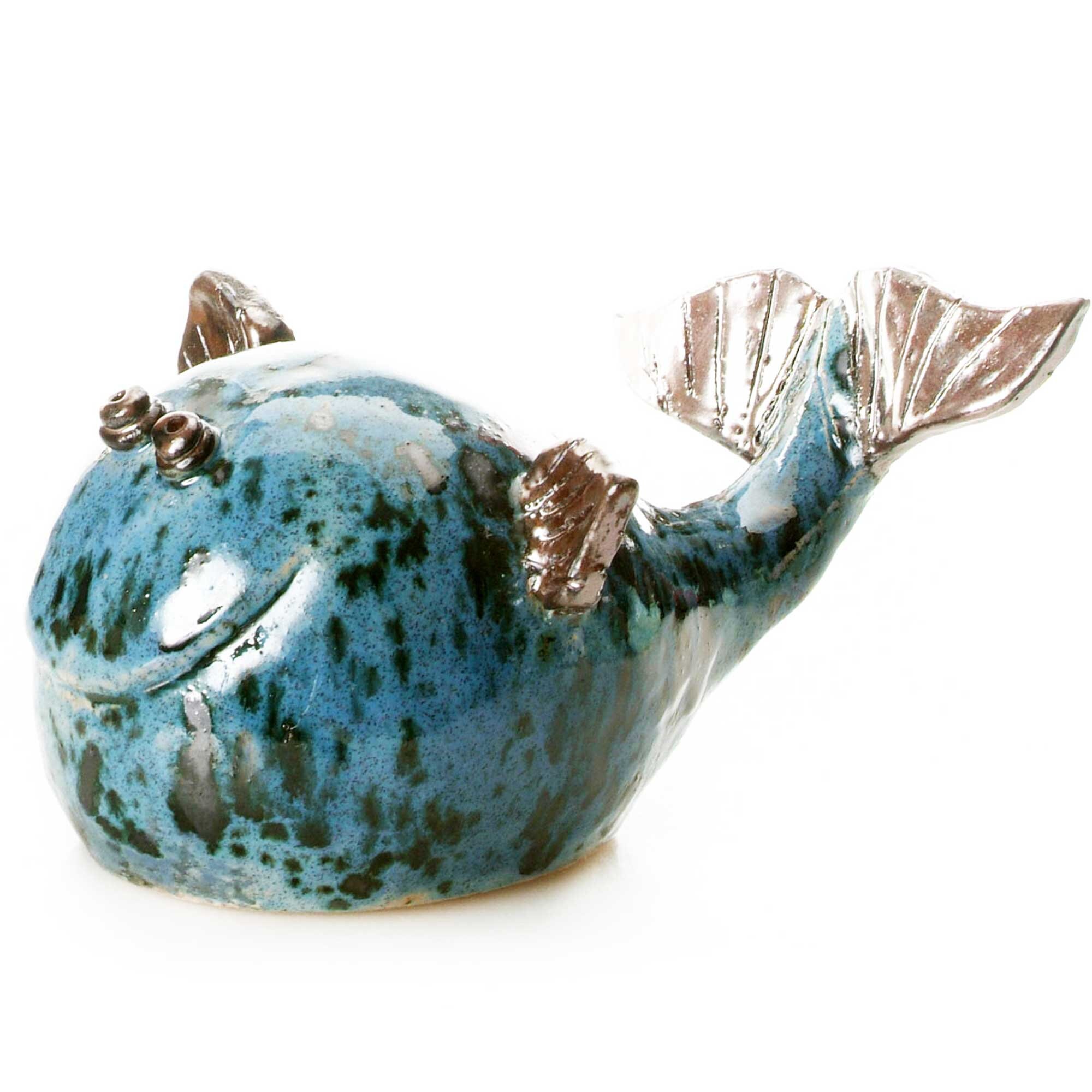 Ceramic Blue Whale Ornament Contemporary Style Happy Blue - Etsy UK