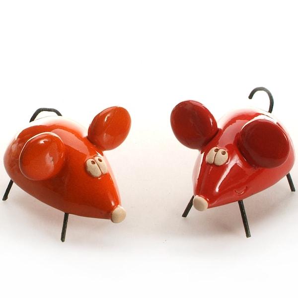 Ceramic Mouse Ornaments - Etsy