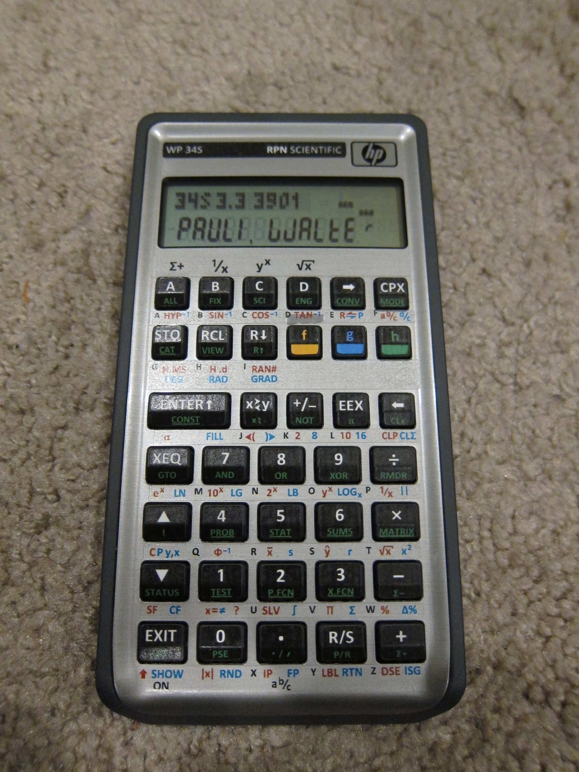 WP 34s Gray calculator overlay | Etsy
