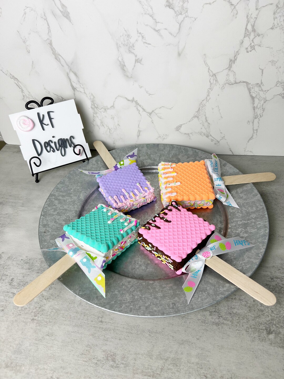 Spring Fake Popsicle, Easter Fake Sweets, Easter Decor, Spring Decor ...