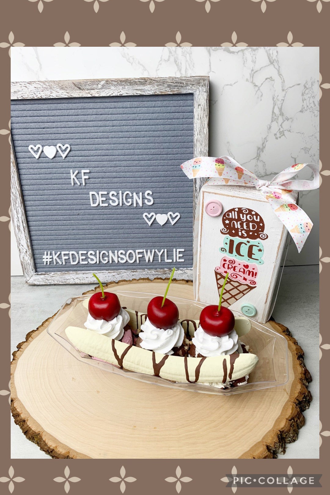 Fake Banana Split, Fake Ice Cream, Photo Props, Fake Banana - Etsy