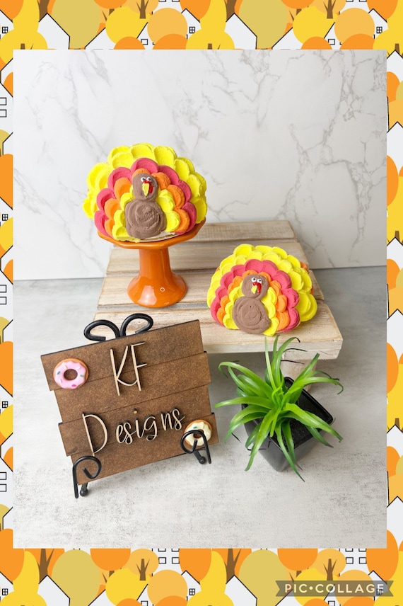 Fake Turkey Mini Cake Fall Fake Mini Cake Fall Autumn - Etsy