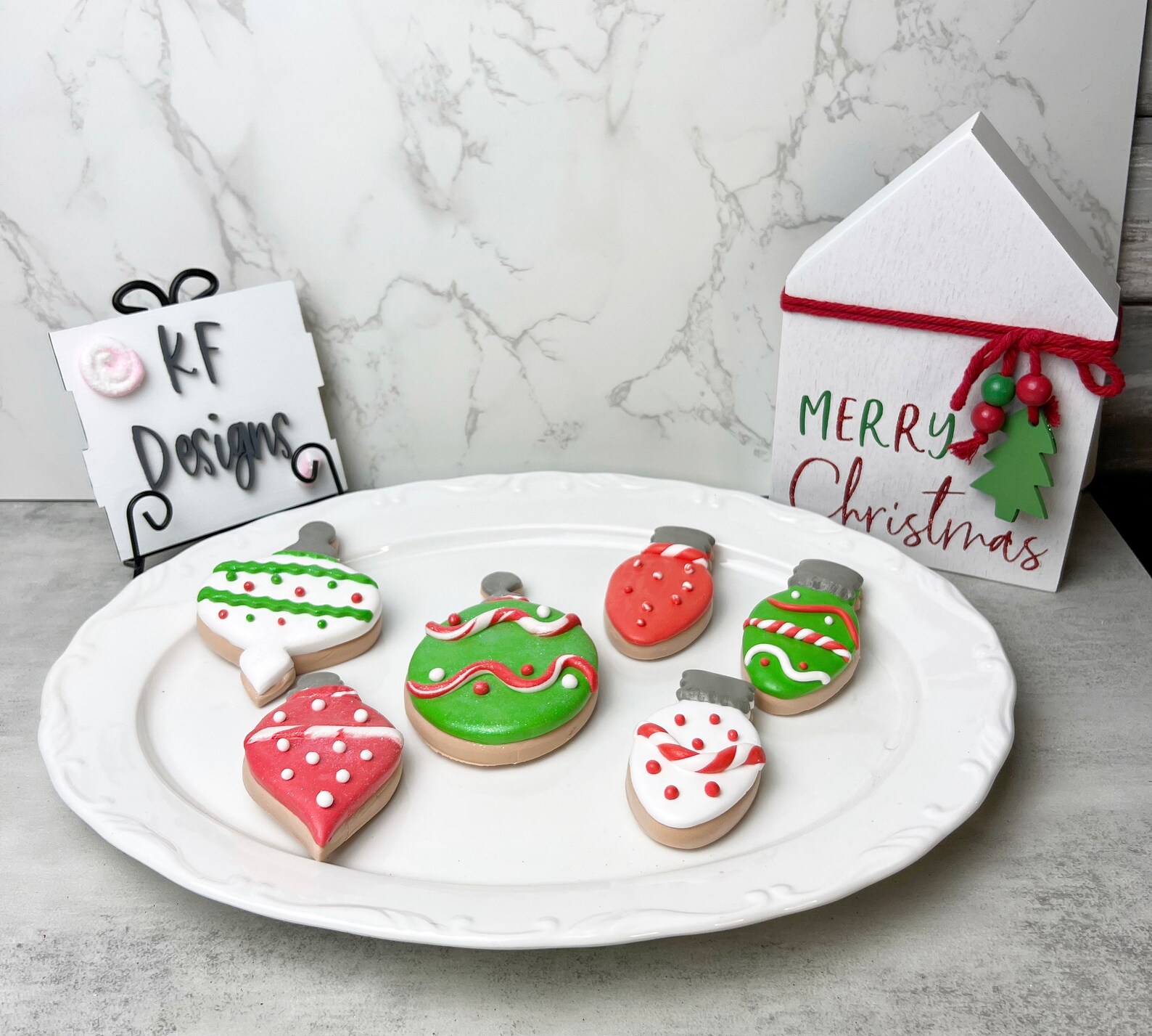Christmas Fake Cookies, Fake Ornament Cookies, Christmas Fake Sweets ...
