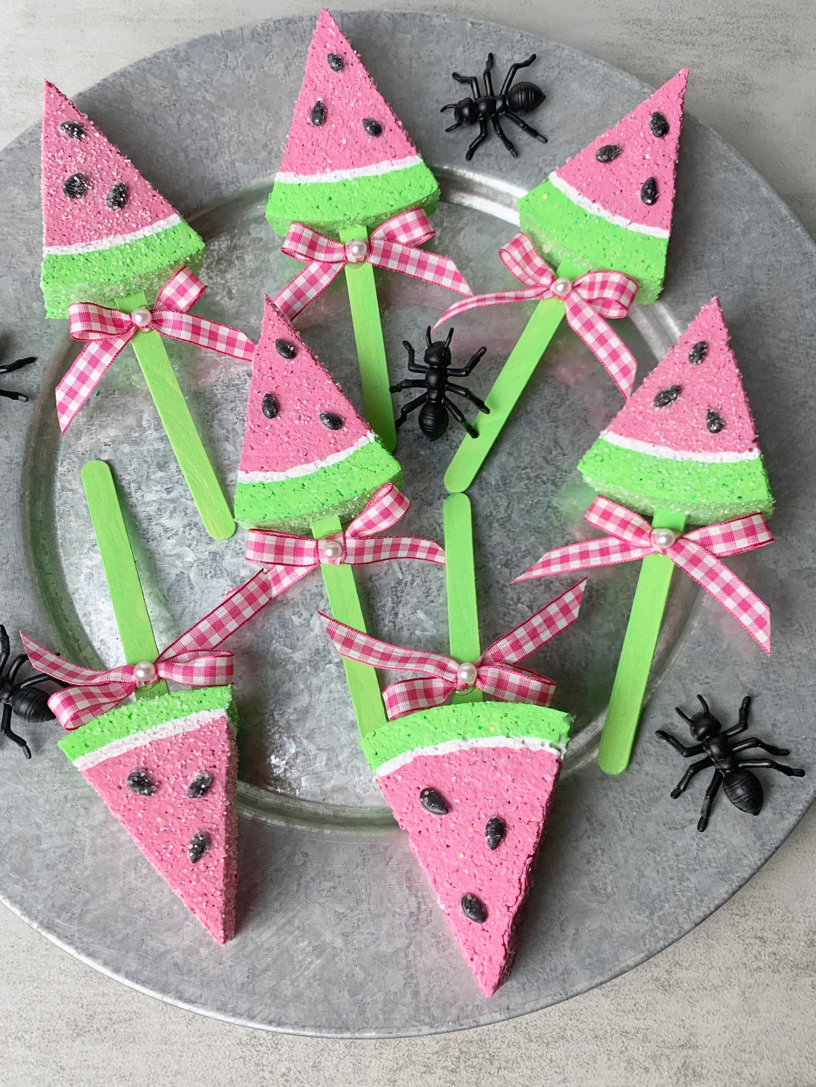 Fake Watermelon Cake Pops Watermelon Decor Summer Decor | Etsy