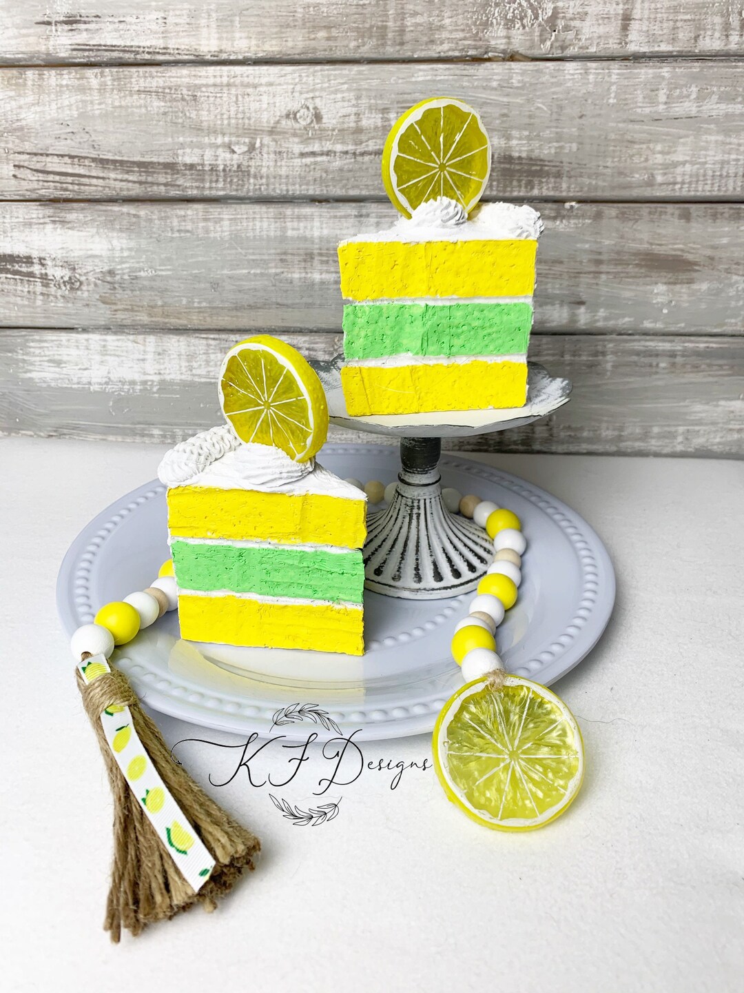 Fake Lemon Cake for Display, 1 per Order, Slice of Fake Lemon Cake - Etsy