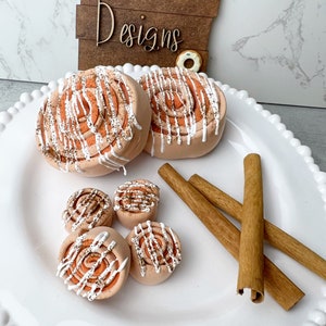 Fake Cinnamon Buns, Faux Cinnamon Rolls, Kitchen Decor, Mini Fake ...
