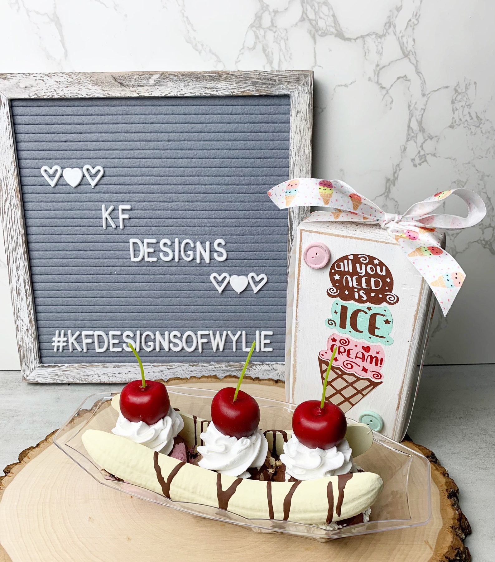 Fake Banana Split Fake Ice Cream Photo Props Fake Banana | Etsy